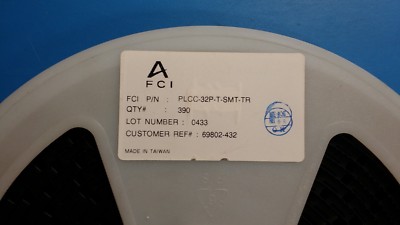 (25 PCS) PLCC-32P-T-SMT-TR FCI IC Socket, PLCC32, 32 Contact(s) SMT/SMD ...