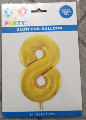 321 Party 34" Giant Foil Balloon #8 | eBay