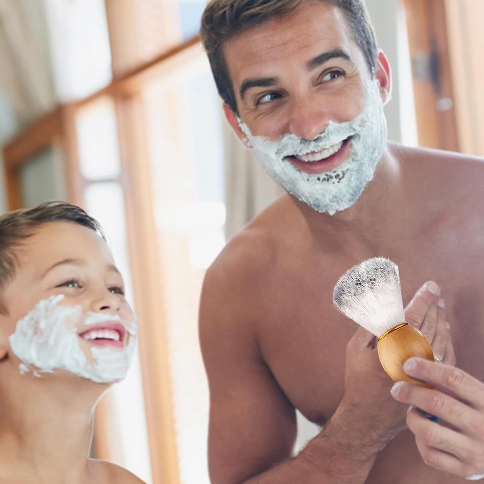 Men Shaving Brush Wood Handle, Salon Tools Hand Crafted Shaving Brush ...