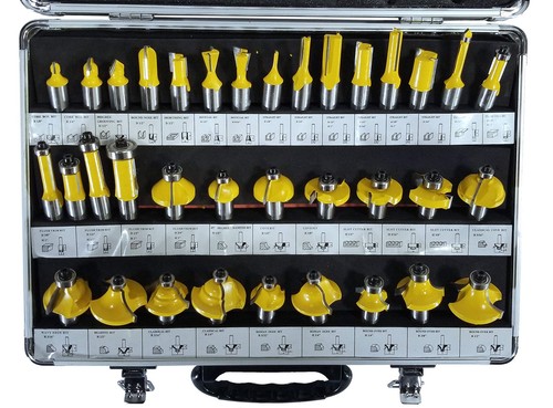 35 Piece Carbide Router Bits Set 1/2 Shank Multiple Route Bits Aluminum ...