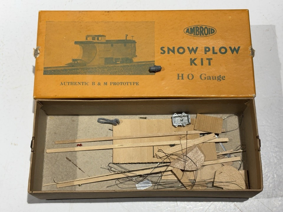 HO Ambroid Boston & Maine B&M Railroad Russell Snow Plow Custom Built ...