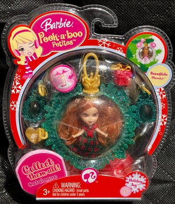 Barbie Peek-a-Boo Petites Mini Christmas Doll Peekaboo # 31 Holiday Joy ...