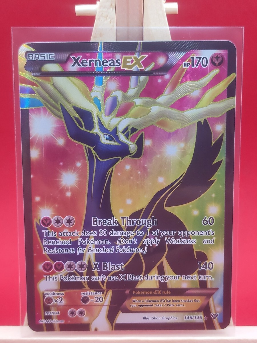 Xerneas Ex 146146 Xy Base Set Full Art Pokemon Card Good