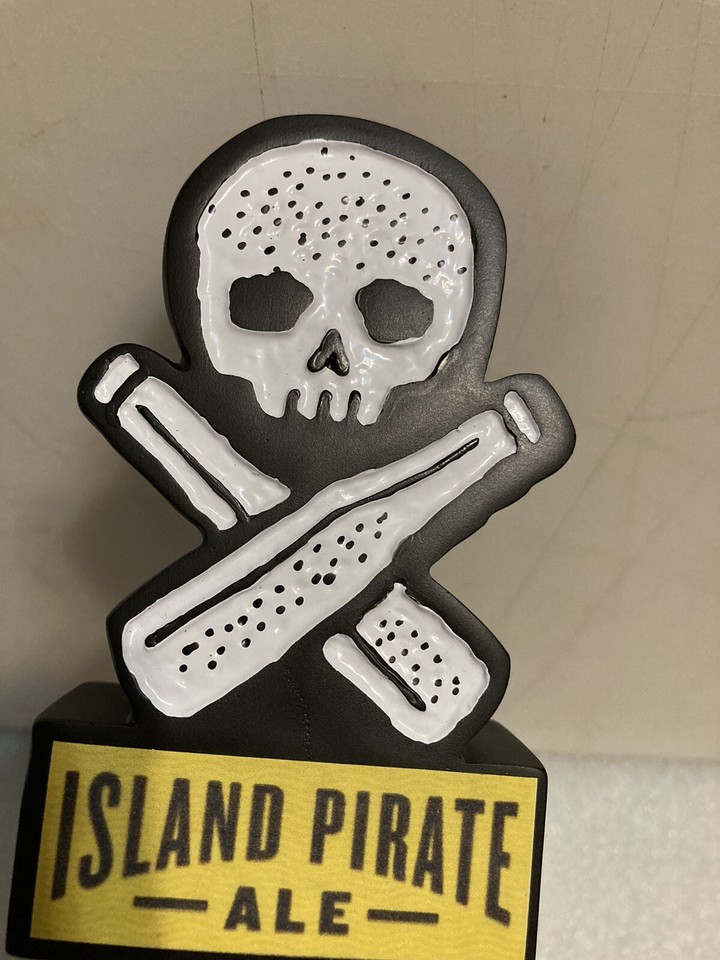 PIRATE REPUBLIC ISLAND PIRATE ALE SKULL CROSSBONES draft beer tap ...