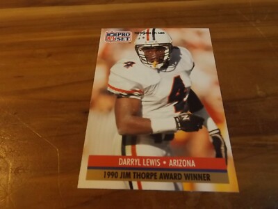 Darryl Lewis Arizona (1990 Jim Thorpe Award Winner) NFL Pro Set 1991 ...