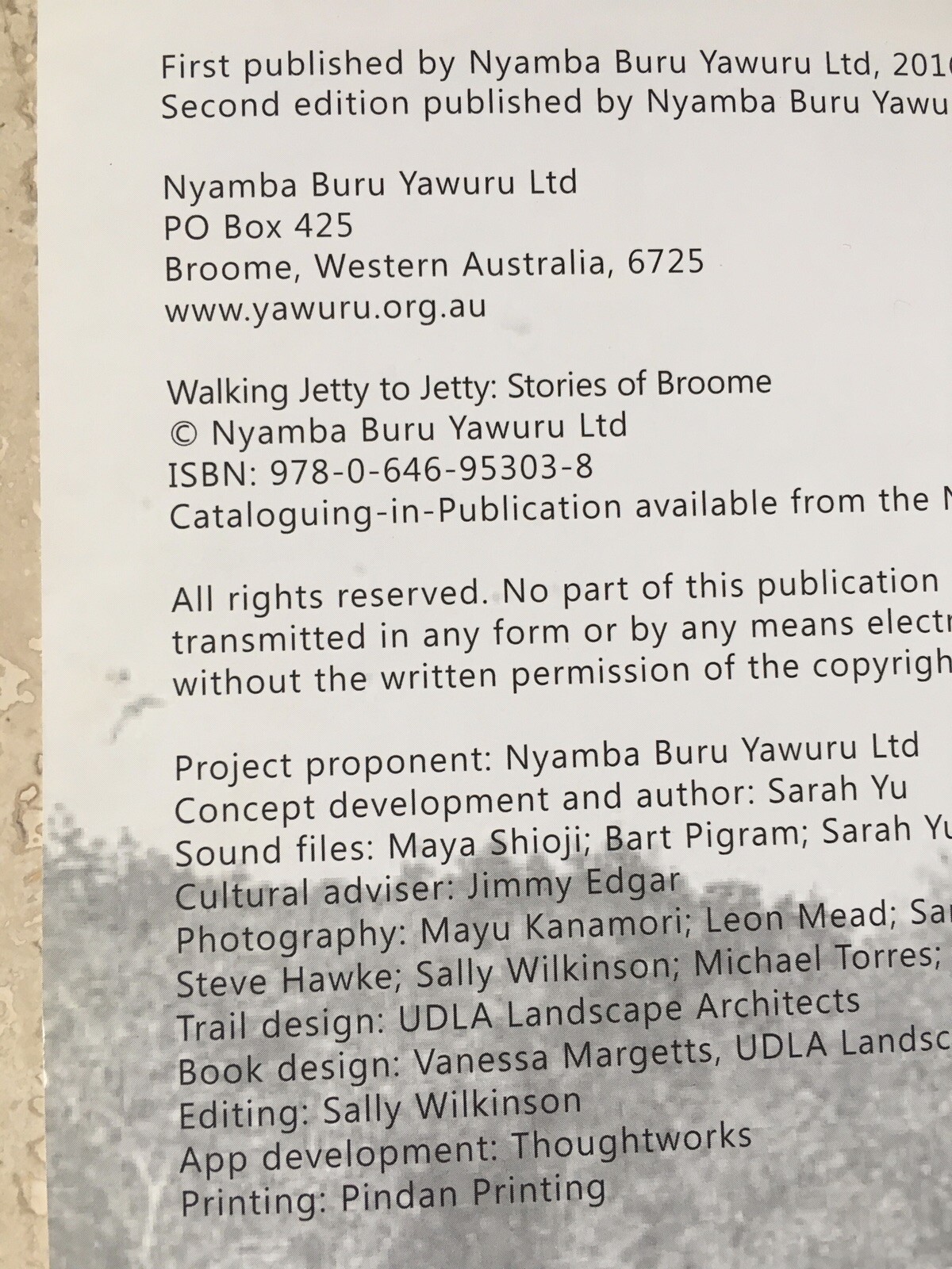 Walking Jetty to Jetty Stories of Broome ~ Nyamba Buru Yawuru - Rare ...