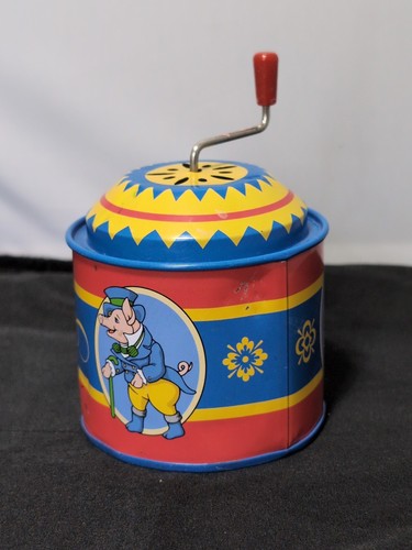 2007 Vintage Schylling Classic Tin Music Box Round w/ Crank Collectible ...