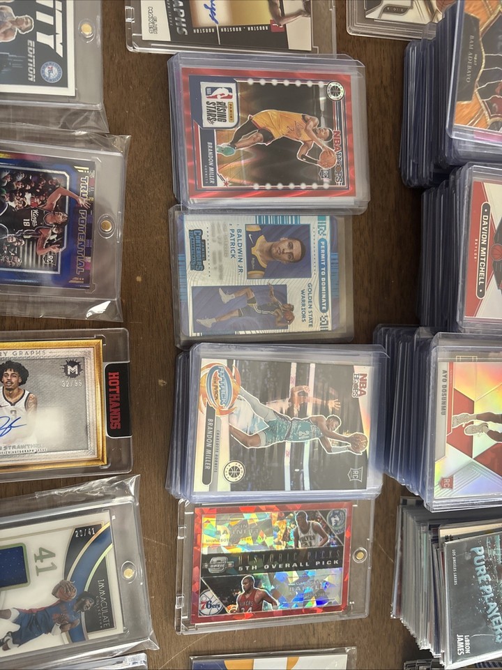 Huge NBA Basketball 200+ Card Lot, Rookies, Inserts, Parallels Graded ...