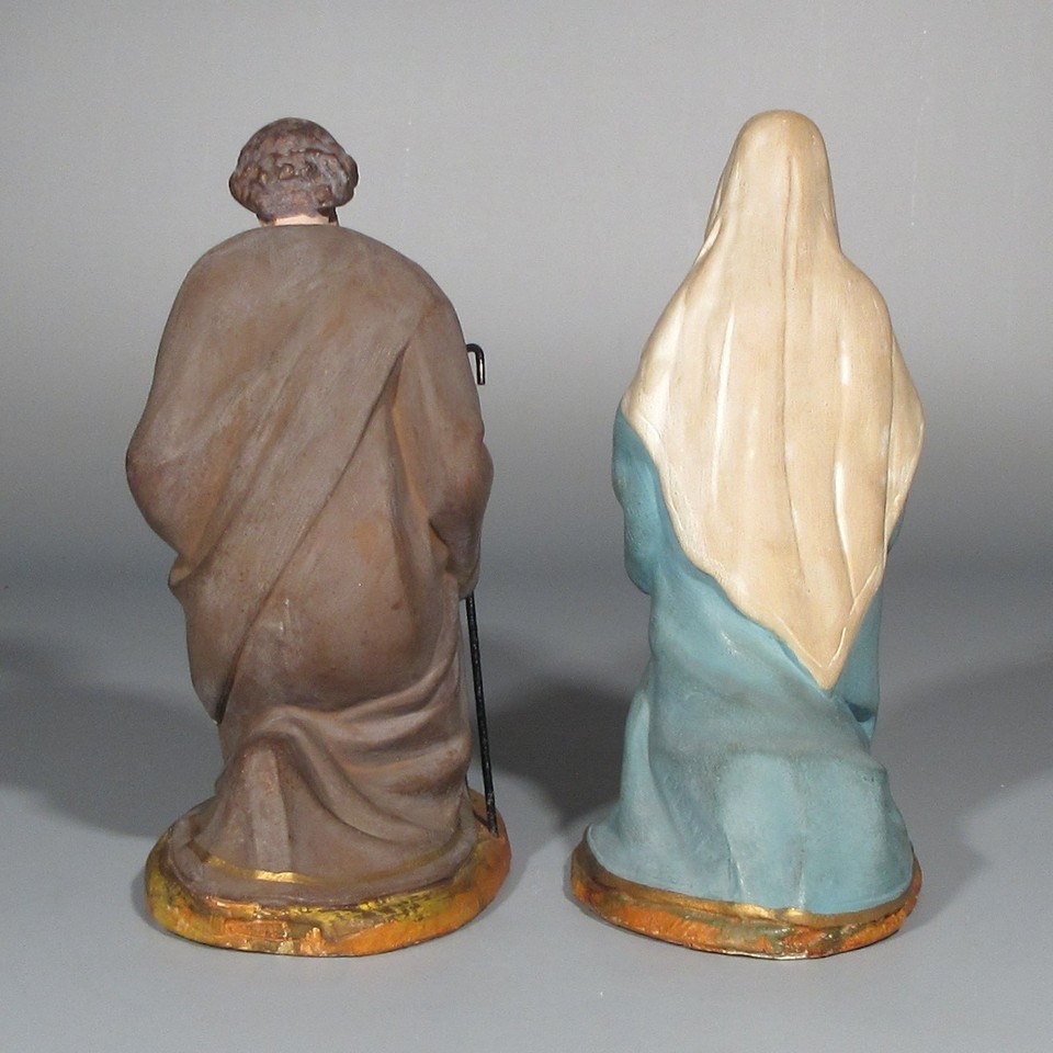 Antique Large French Church Santons Figurines, Christmas Nativity Set ...