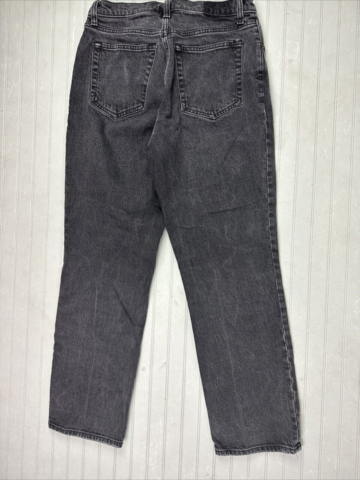 Abercrombie Size 8 Short Womens Jeans Black 90s Straight Ultra Hi Rise ...
