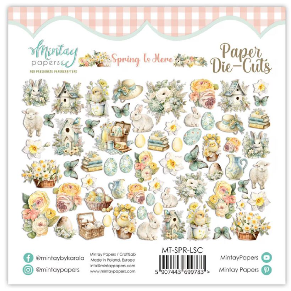 Mintay Spring is Here Ephemera Embellishments Paper Elements Floral ...