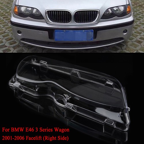 For BMW E46 3-series 4 Door 02-05 Right Side Headlight Headlamp Lens ...