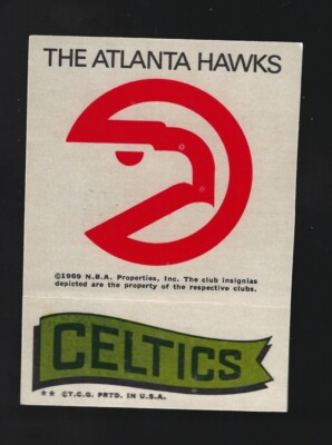 1973 TOPPS BASKETBALL TEAM LOGOS ATLANTA HAWKS / CELTICS NEAR MINT + | eBay