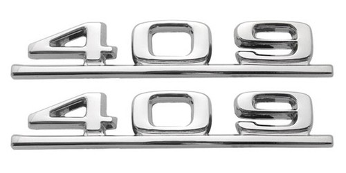 NEW Trim Parts Front Fender 409 Emblem PAIR / FOR 1962-63 BEL AIR NOMAD ...