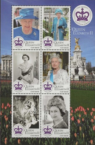 Cook Islands 2022 - Queen Elizabeth II Platinum Jubilee OVERPRINTED ...
