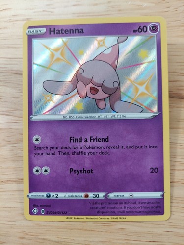 Hatenna SHINY SV054/SV122 Shining Fates NM Holo Foil Rare Pokemon | eBay