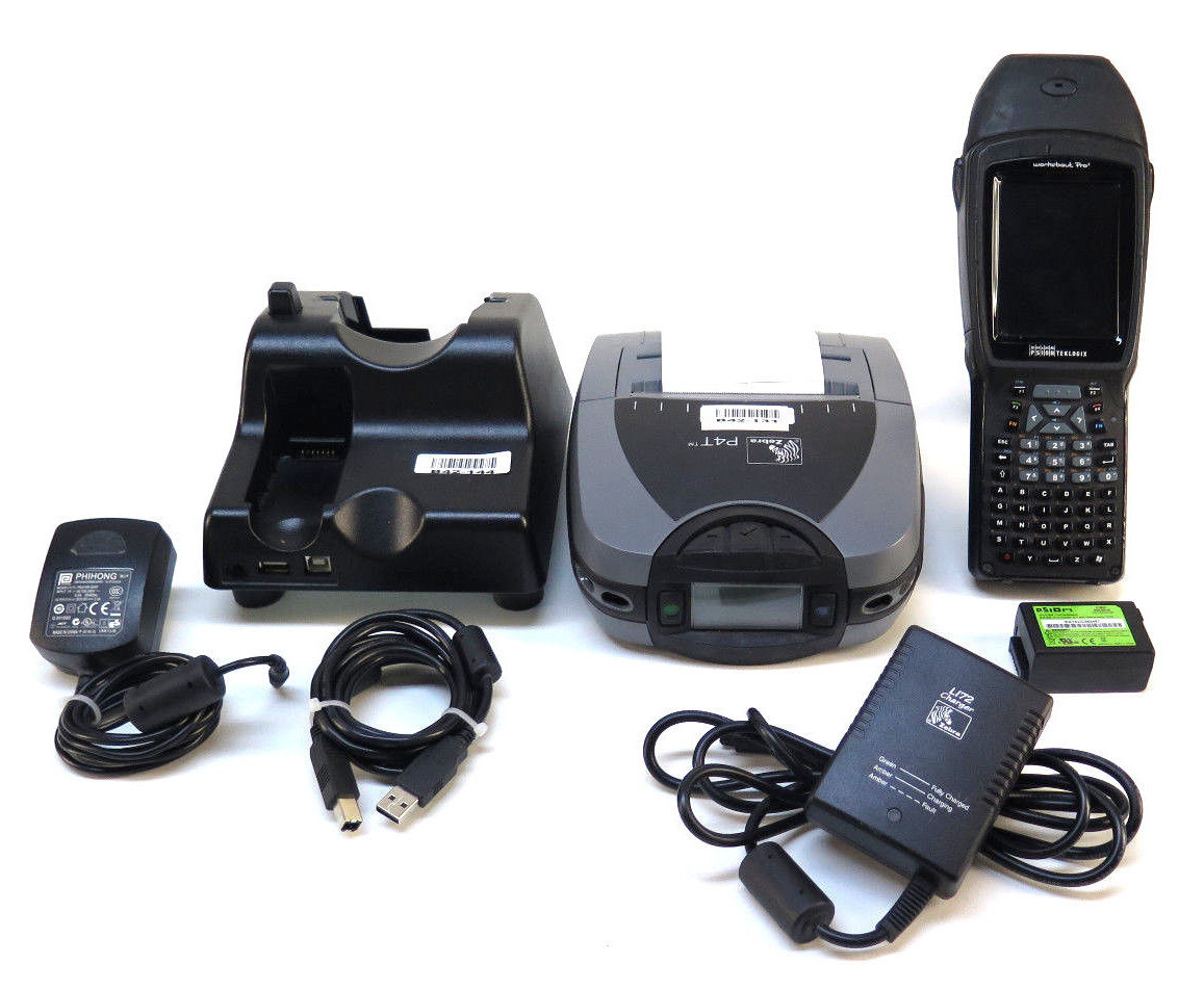 Psion Teklogix Workabout Pro 3 7527C-G2 RF Scanner w/ Zebra P4T Mobile ...