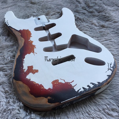 Custom Shop Heavy Relic White Sunburst Alder ST Electric Guitar Body ...