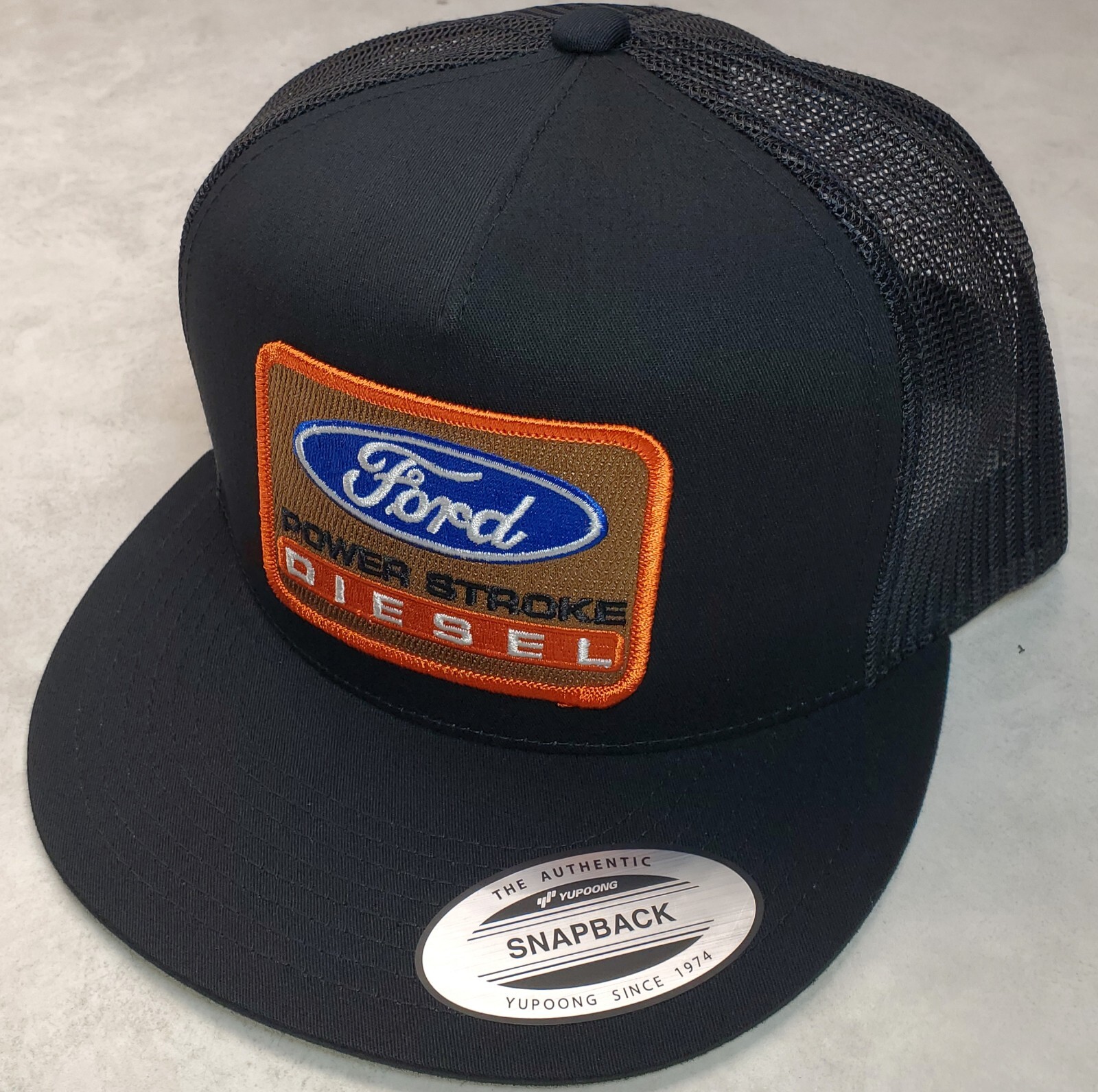 Ford Power Stroke Diesel Patch Yupoong Trucker Hat/Classic 6006 ...