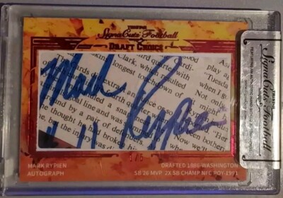 MARK RYPIEN 2014 TriStar SignaCuts Draft Choice Cut AUTO SP #1/5 Rams ...