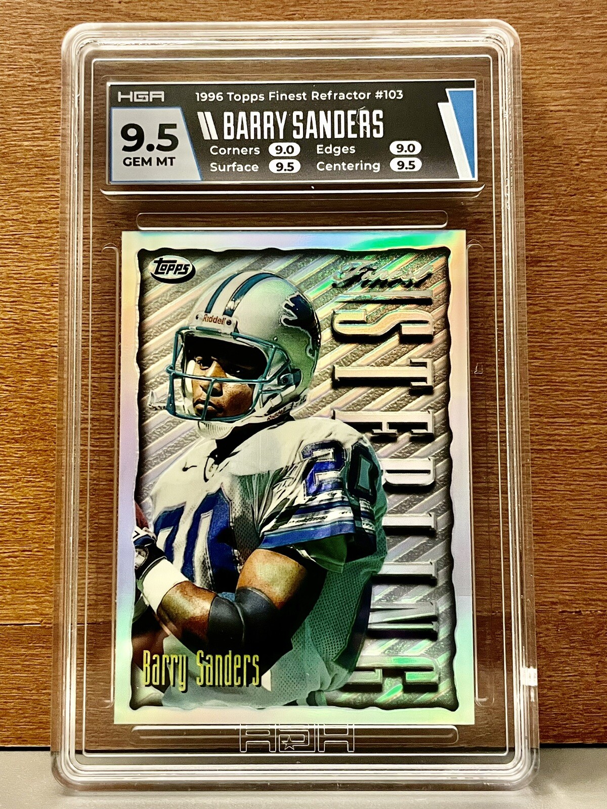 1996 Barry Sanders Topps Finest Silver Refractor #103. HGA 9.5 | eBay