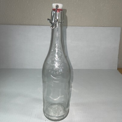 Limonade de Citron France Clear Glass Bottle with Cap, Lemonade Empty ...