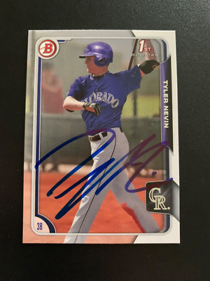 Tyler Nevin Signed 2015 Bowman Draft #111 Card Colorado Rockies ...