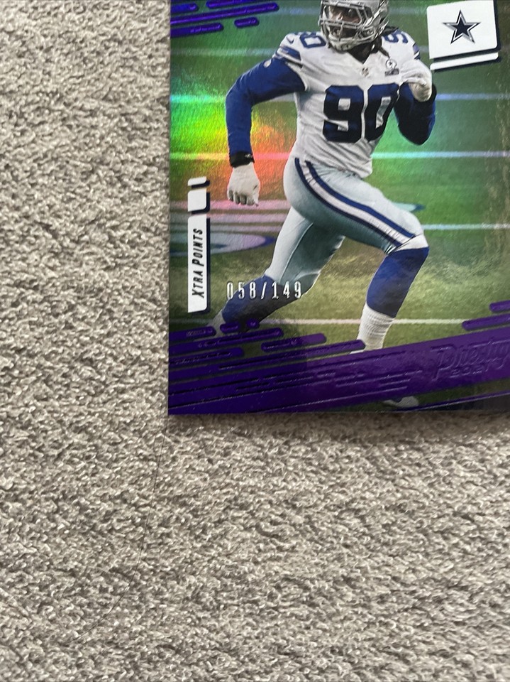 2021 Panini Prestige Xtra Points purple DeMarcus Lawrence 058/149 ...