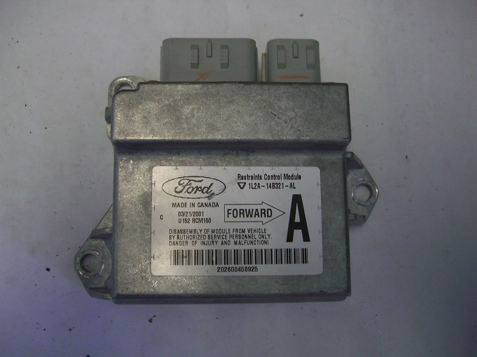 02 03 Ford Explorer Air Bag Control Module Airbag Computer Brain 386212 ...