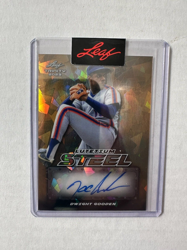 Dwight Gooden 2023 Leaf Trinity Baseball Lutetium Steel Auto 1/1 Proof ...