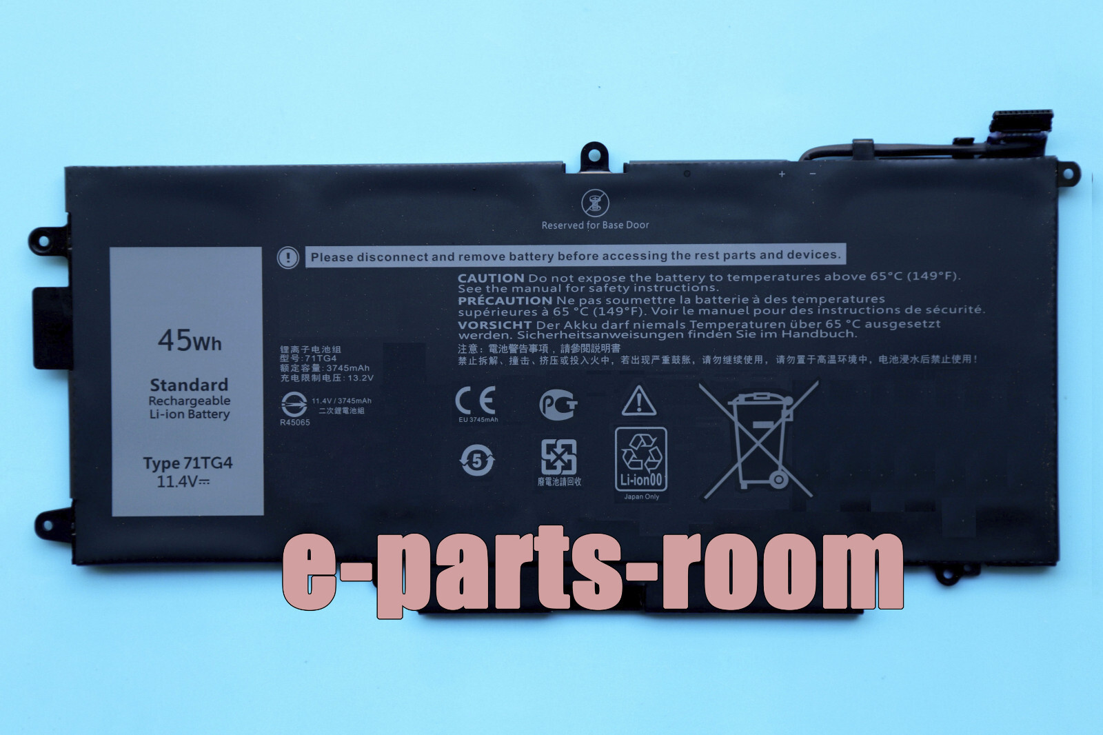 45Wh New 71TG4 Battery for Latitude 3189 5289 7280 7389 7390 2-in-1 ...