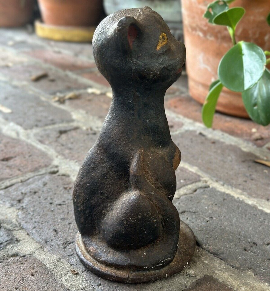 ANTIQUE CAST IRON "KRAZY CAT" NATIONAL FOUNDRY CAT DOORSTOP #158 | eBay