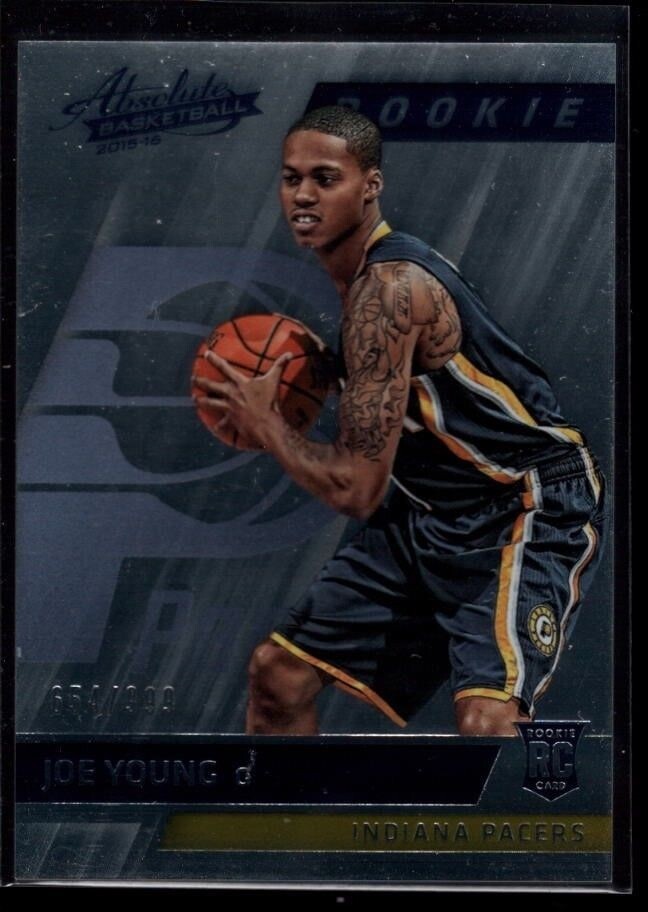 JOE YOUNG PACERS 654/999 MINT FOIL ROOKIE CARD RC SP 2015-16 ABSOLUTE ...