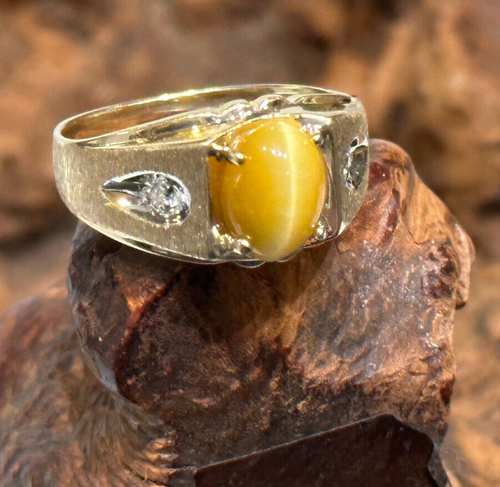 10K Yellow Gold Diamond Ring 4.32g Fine Jewelry Size 9 Band Yellow ...