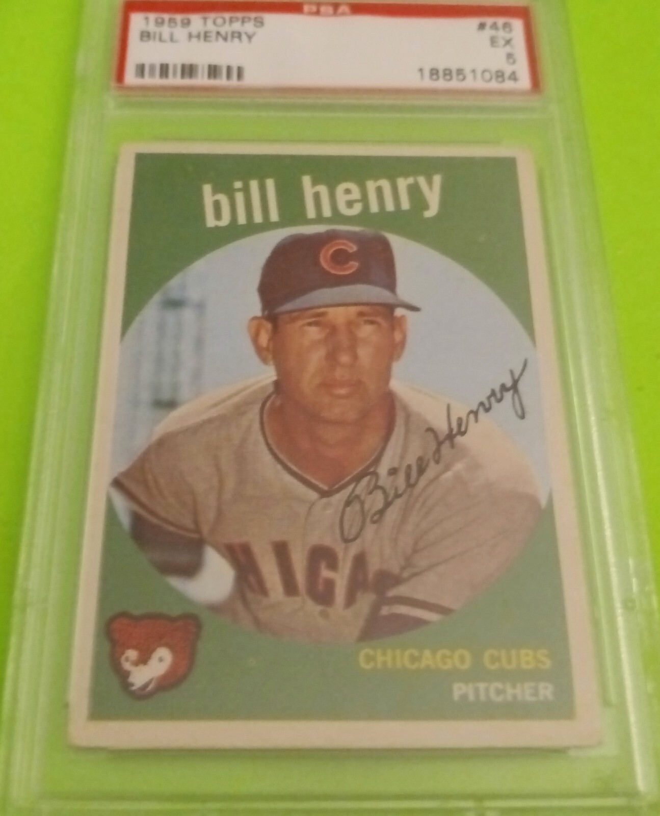 1959 BILL HENRY Topps MLB Baseball Card #46 PSA 5 EX Chicago Cubs | eBay