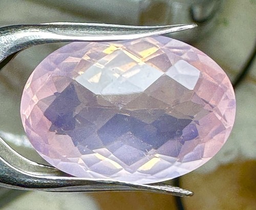 💎 18.07ct VVS Custom Cut Natural Rose Quartz Untreated Pretty 21 X 15mm ...