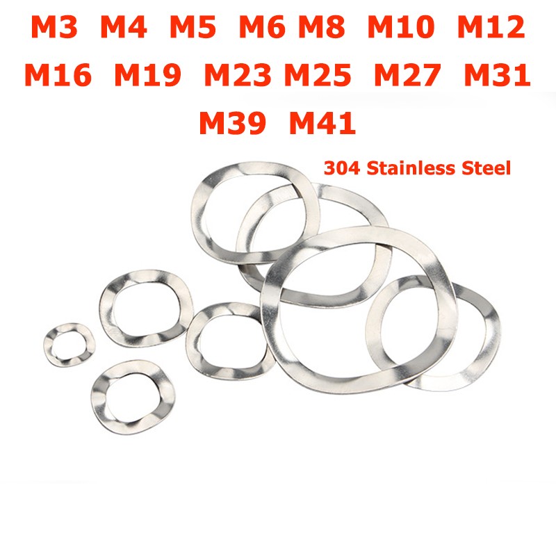 M3 M4 M5 M6 M8 - M41 Metric A2 Stainless Steel Wave Wavy Crinkle ...