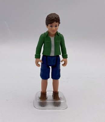 Schleich BROWN HAIR Ben Boy Figure Articulated Green Jacket Blue Shorts ...