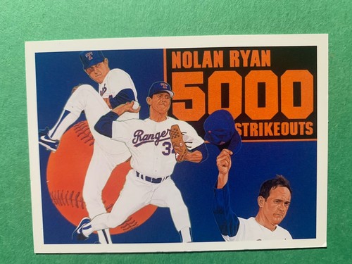 NOLAN RYAN / TEXAS RANGERS / 1990 UPPER DECK #34 "5000 STRIKEOUTS" | eBay