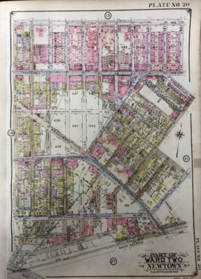 ORIGINAL 1927 E. BELCHER HYDE ELMHURST QUEENS NEW YORK P.S. 69 PLAT ...