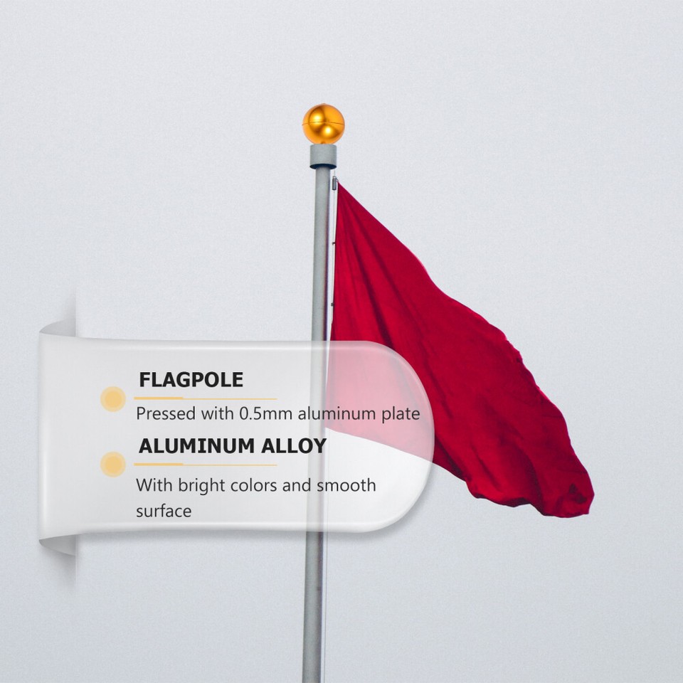 1PC Golden Flag Pole Ball Practical Flag Pole Topper Useful Flag Pole ...