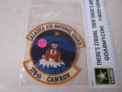 MILITARY PATCH SEW ON OLDER ALASKA AIR NATIONAL GUARD 176TH CAMRON | eBay