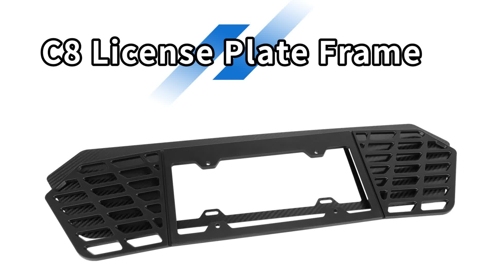 Aluminum & Carbon Fiber License Plate Frame for C8 Corvette ST Z51 2020 ...