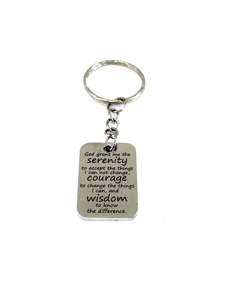 Serenity Prayer Keychain, Christian Keychain, God Grant Me, Serenity ...
