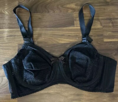 NWT Vtg SEARS Roebuck Black Lace Unlined Full Coverage Underwire Bra ...