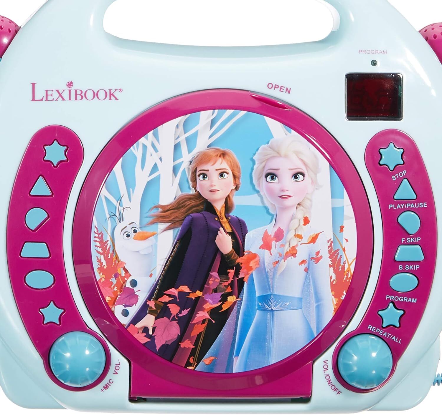 Disney Frozen Anna and Elsa CD Player for Kids with 2 Toy Microphones ...
