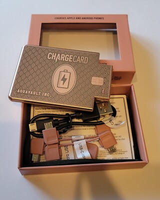 Rose Gold Color ChargeCard: UltraThin Portable Charger 2300mAh (New ...