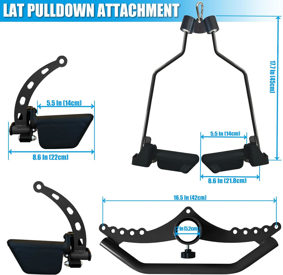 KORIKAHM LAT Pulldown Attachments for Cable Pulley System Machine, T ...