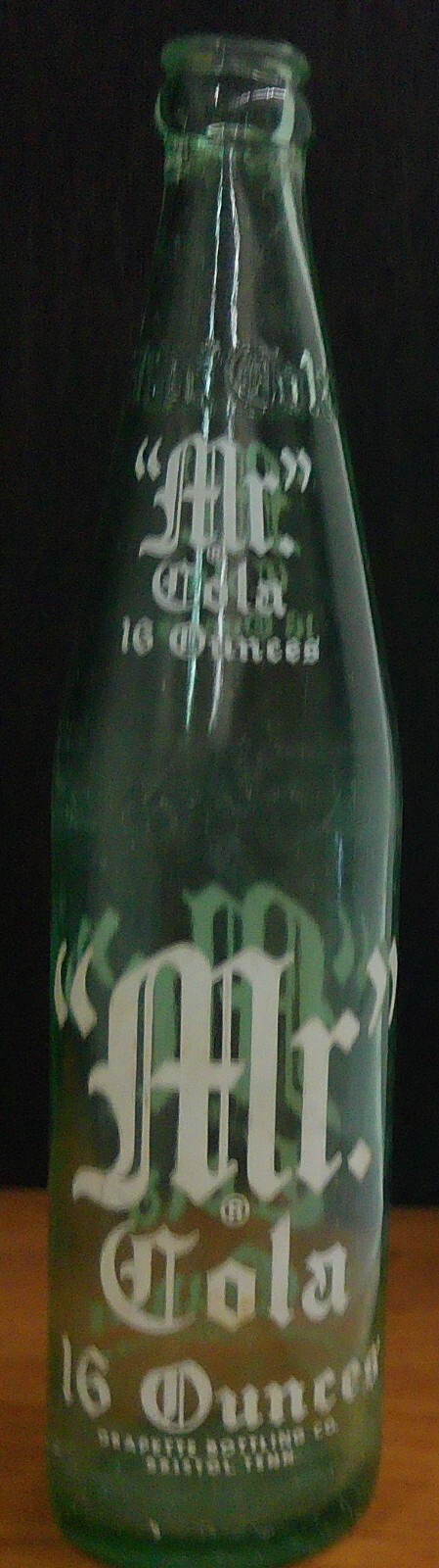 Vintage 1960'S Mr. Cola 16 Oz. Lt. Green Bottle Bottom Stamped "64 ...
