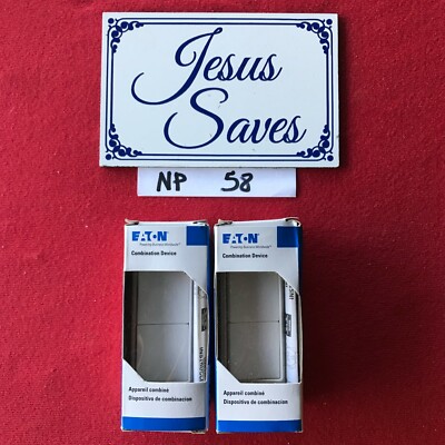 2- EATON 7728W-SP Single-Pole Combination Switches, White Np58 | eBay